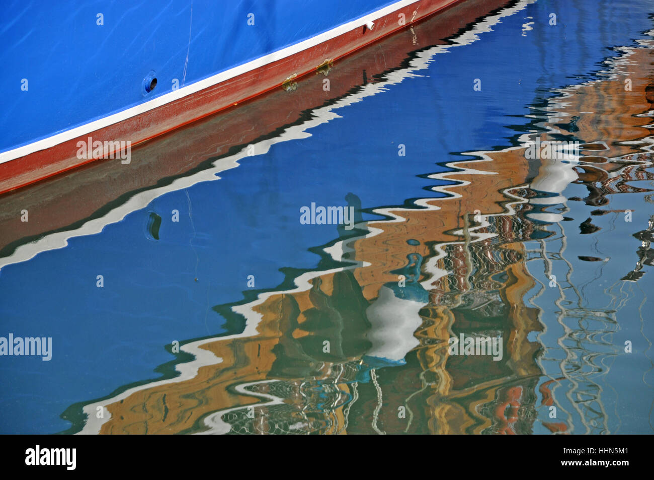 reflection of a boat Stock Photo - Alamy