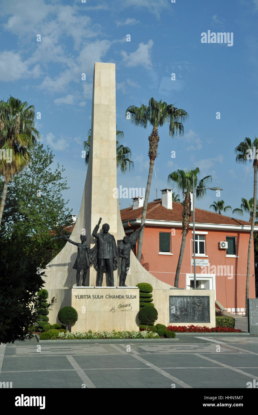 monument, turkey, monument, statue, east, state, atatrkdenkmal, alanya ...