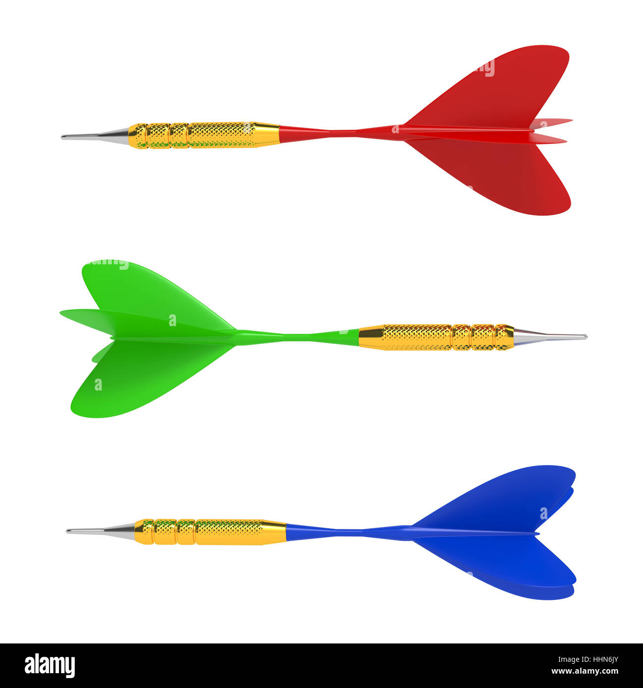 Set of Multi-Colored Darts. Isolated on White Stock Photo - Alamy
