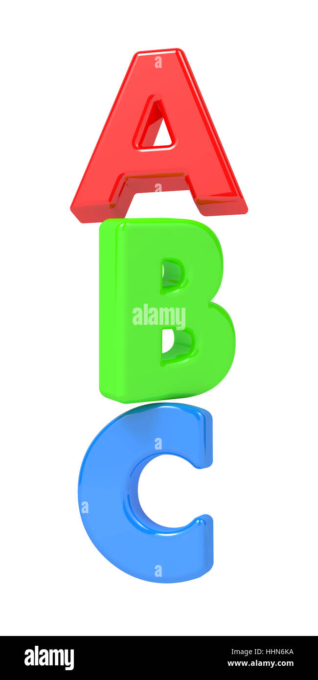 ABC Letters - Image Isolated on White Stock Photo - Alamy