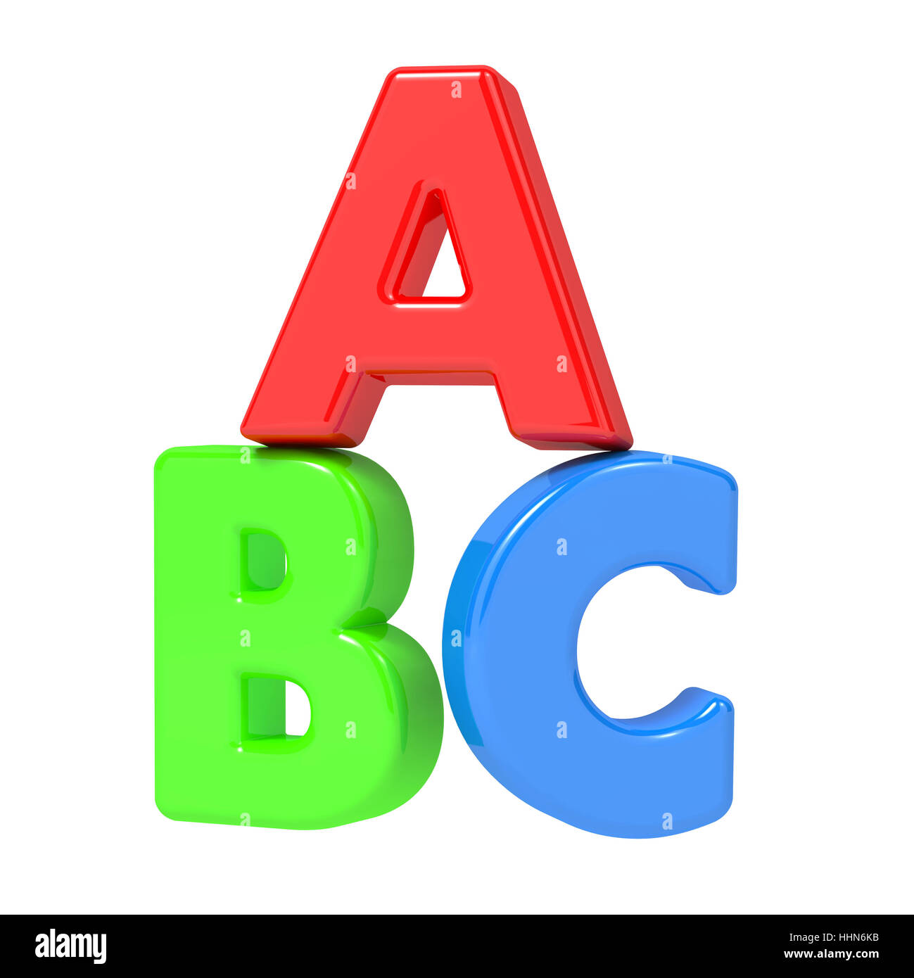 ABC Letters - Image Isolated on White Stock Photo - Alamy