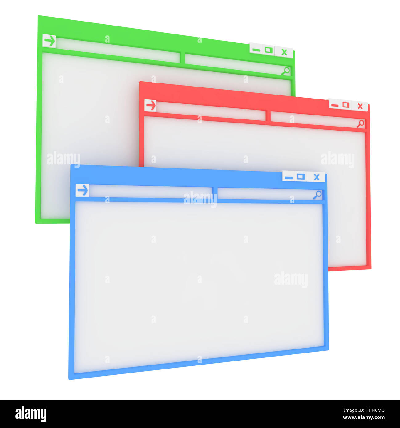 Colorful Computer Window. Isolated on White Background Stock Photo - Alamy