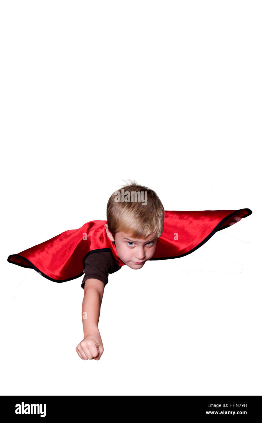 Boy playing super hero Cut Out Stock Images & Pictures - Alamy