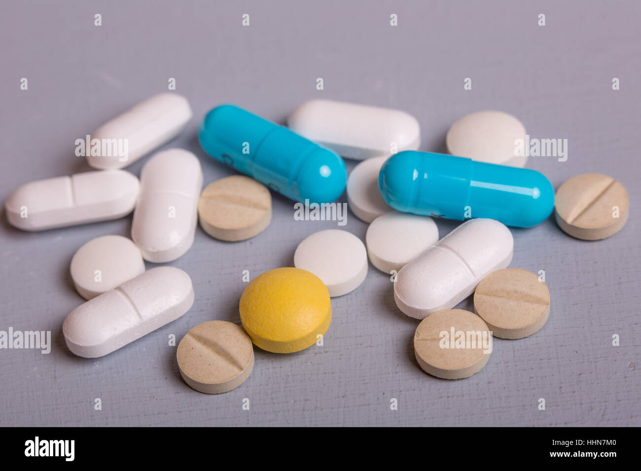 different Tablets pills capsule heap mix therapy drugs Stock Photo - Alamy