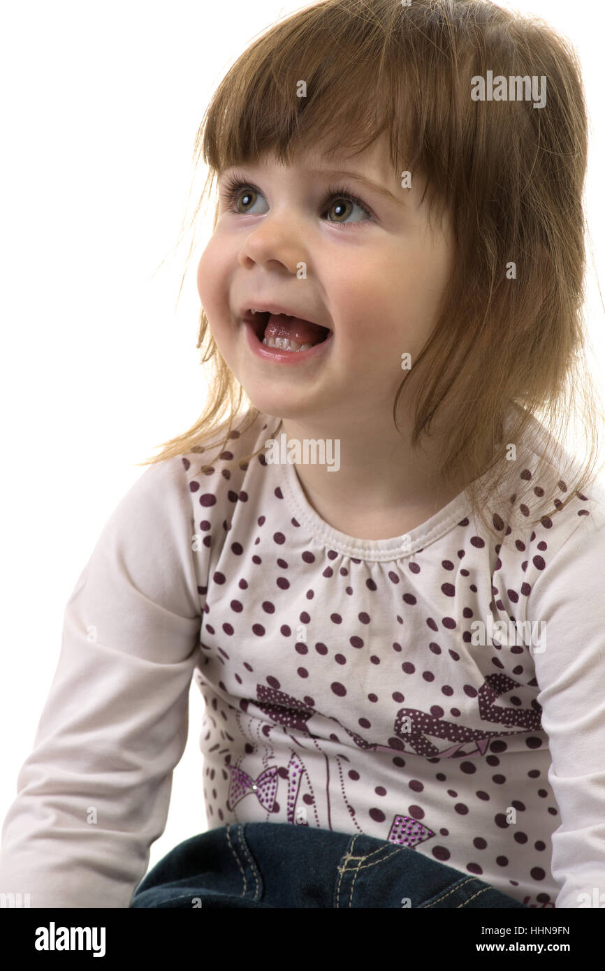 Little girl in studio Stock Photo - Alamy