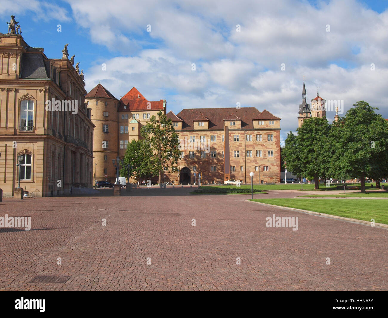 germany, german federal republic, stuttgart, castle, old, chateau ...
