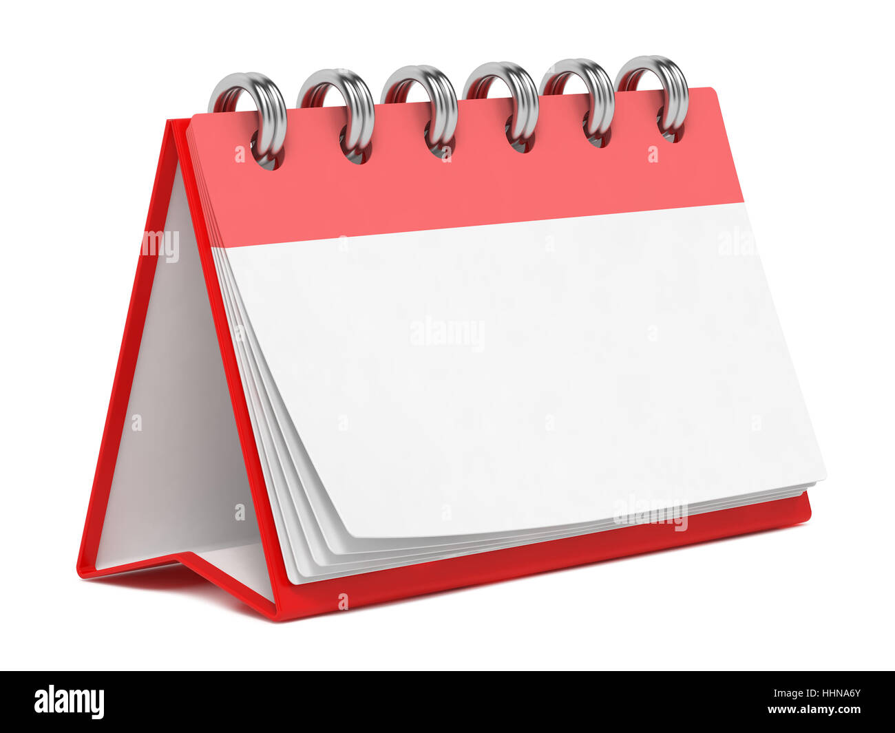 Blank Desktop Calendar Isolated on White Background Stock Photo - Alamy