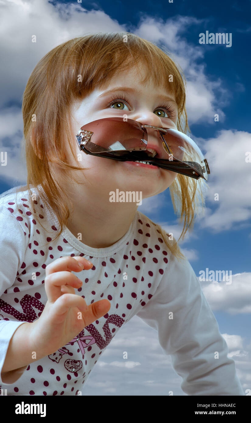 Little girl in studio Stock Photo - Alamy