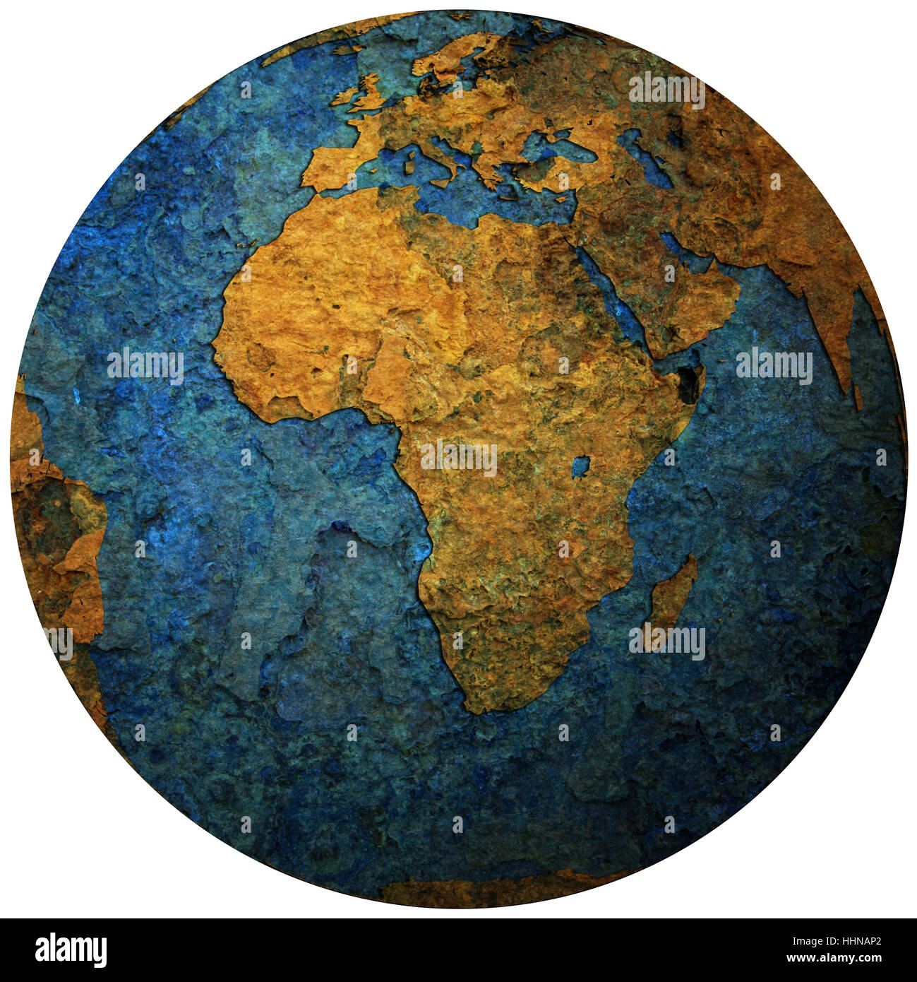 isolated, political, africa, vintage, rust, continent, hemisphere ...