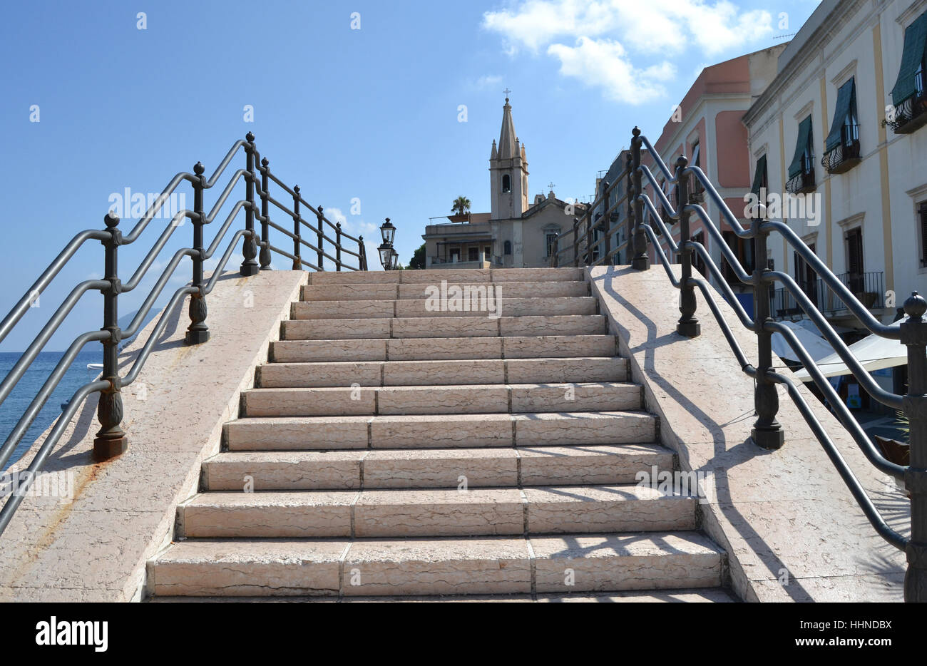 islands, island, sicily, isle, stairs, house, building, tower, church ...