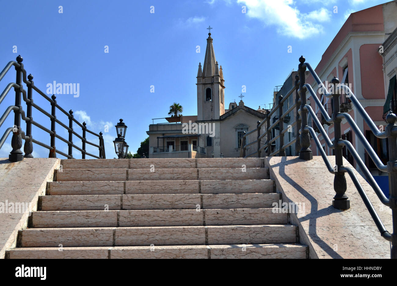 islands, island, sicily, isle, stairs, house, building, tower, church ...