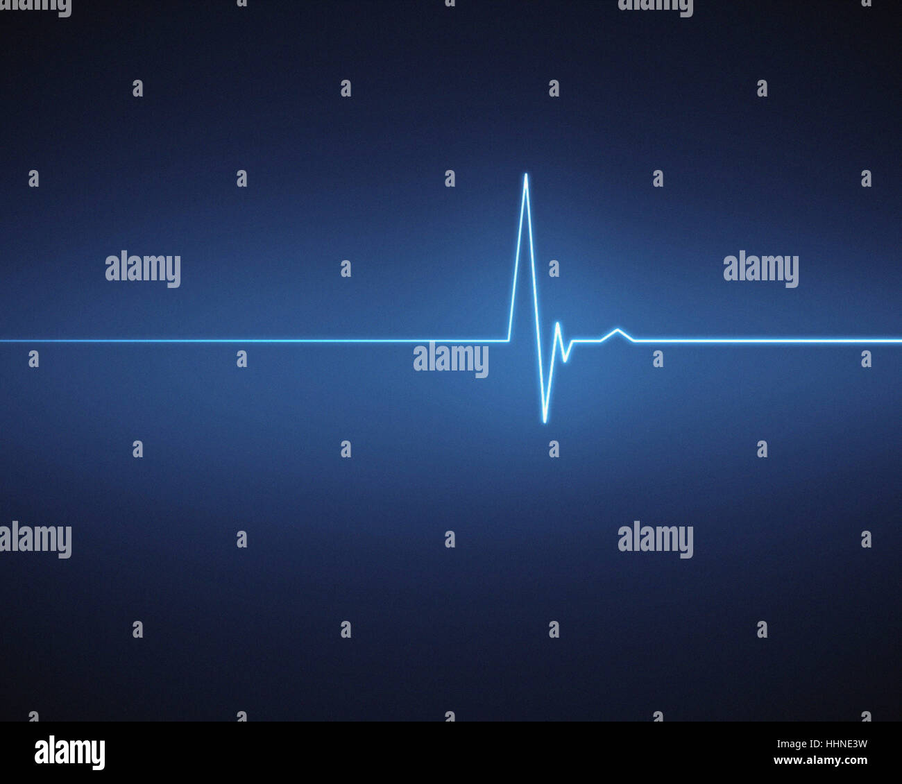 Blue ECG heartbeat on black background Stock Photo - Alamy