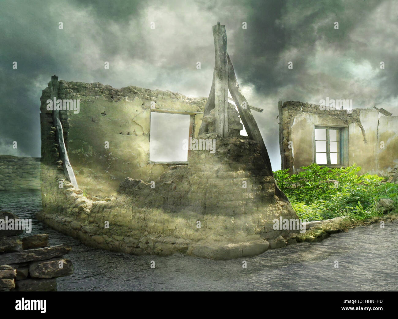 stone, wall, ruins, style of construction, architecture, architectural ...