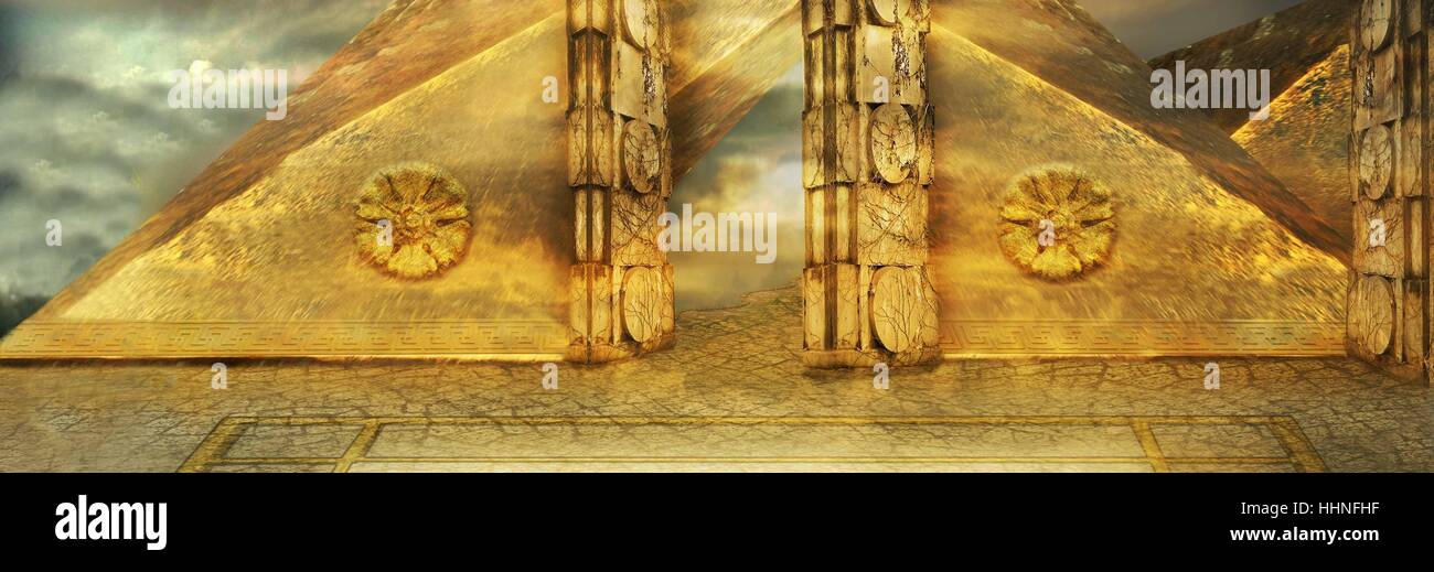 Gate in golden pyramid Stock Photo - Alamy