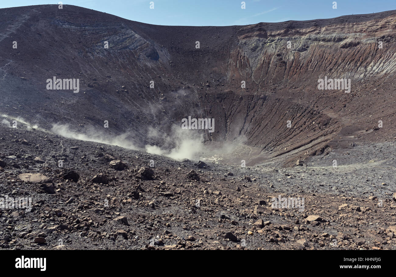 Aeolian vulcano grand crater hi-res stock photography and images - Alamy