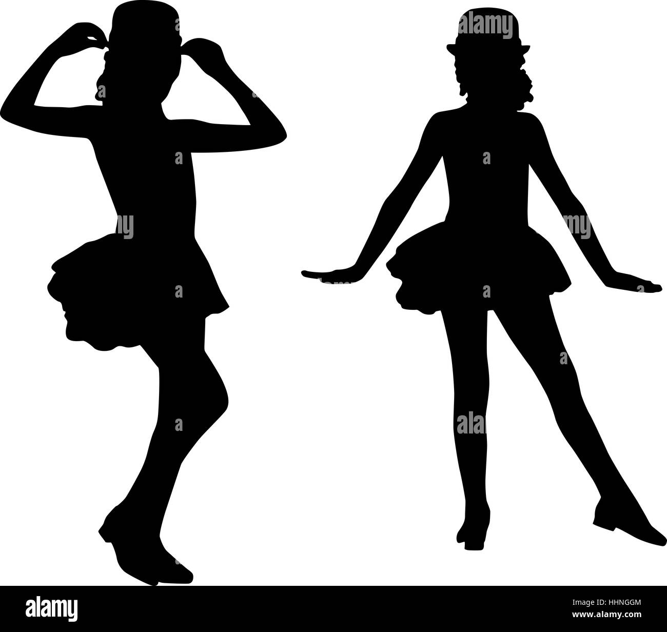 Tap Dancers Silhouette