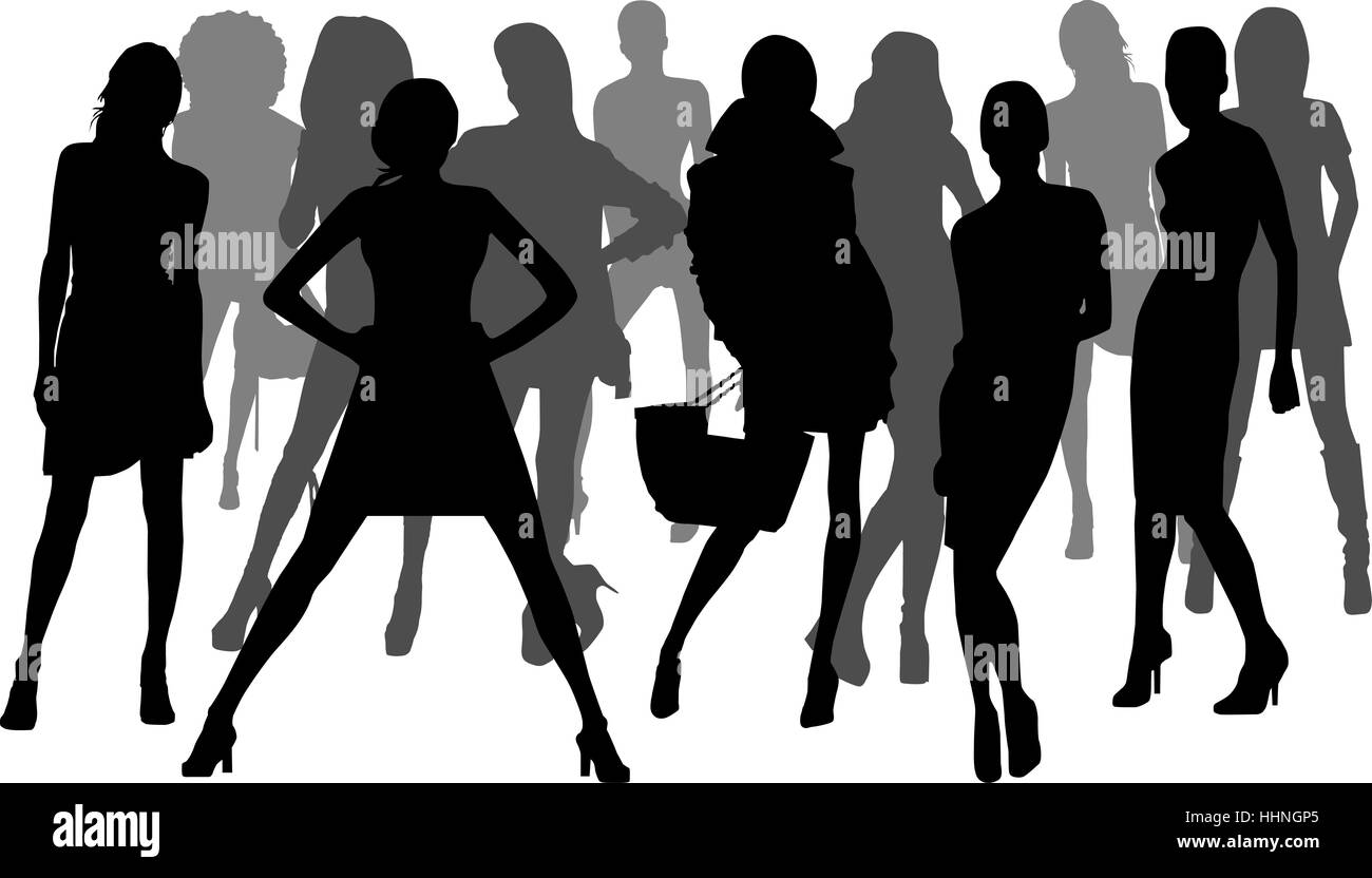 woman, women, fashion, modern, modernity, elegance, silhouette, outline ...