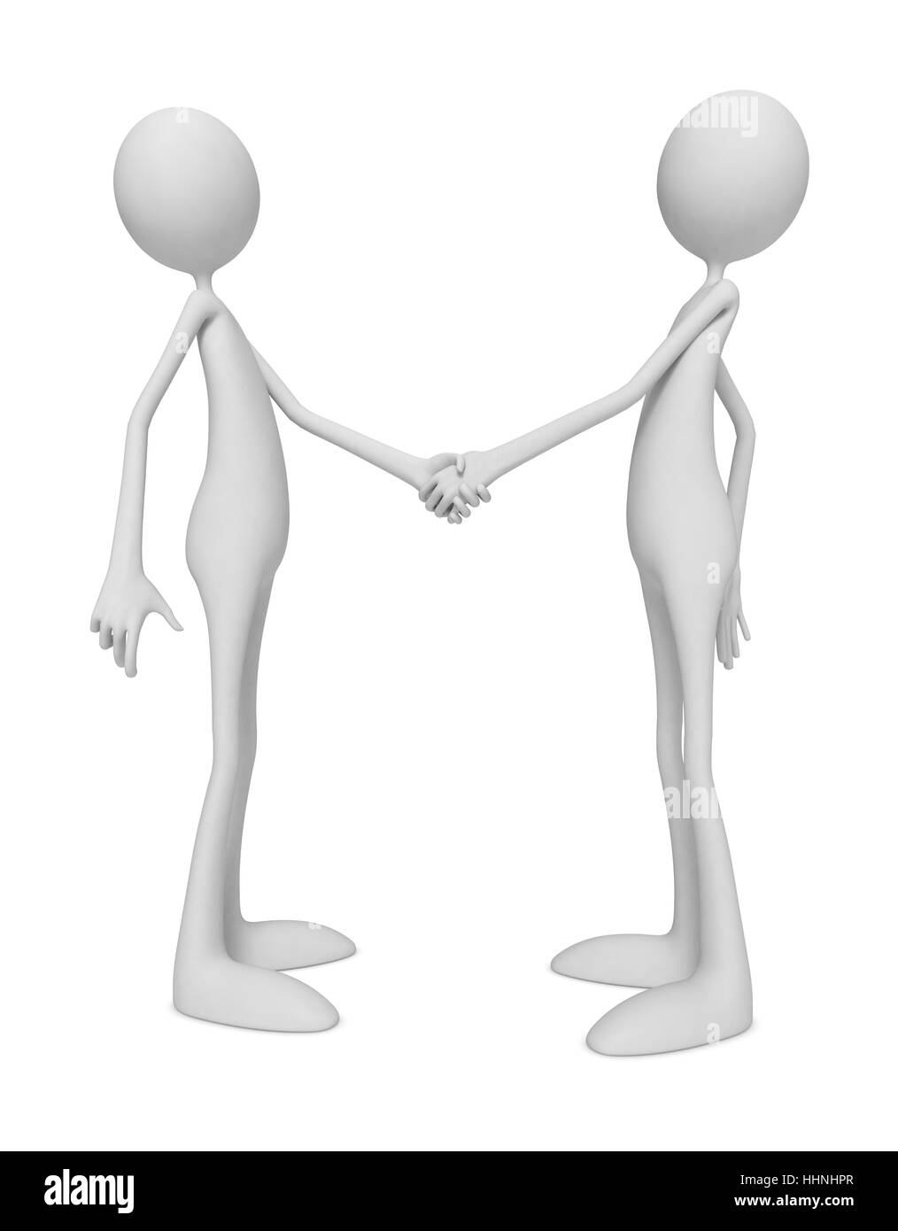 3d small people hand shake hi-res stock photography and images - Alamy