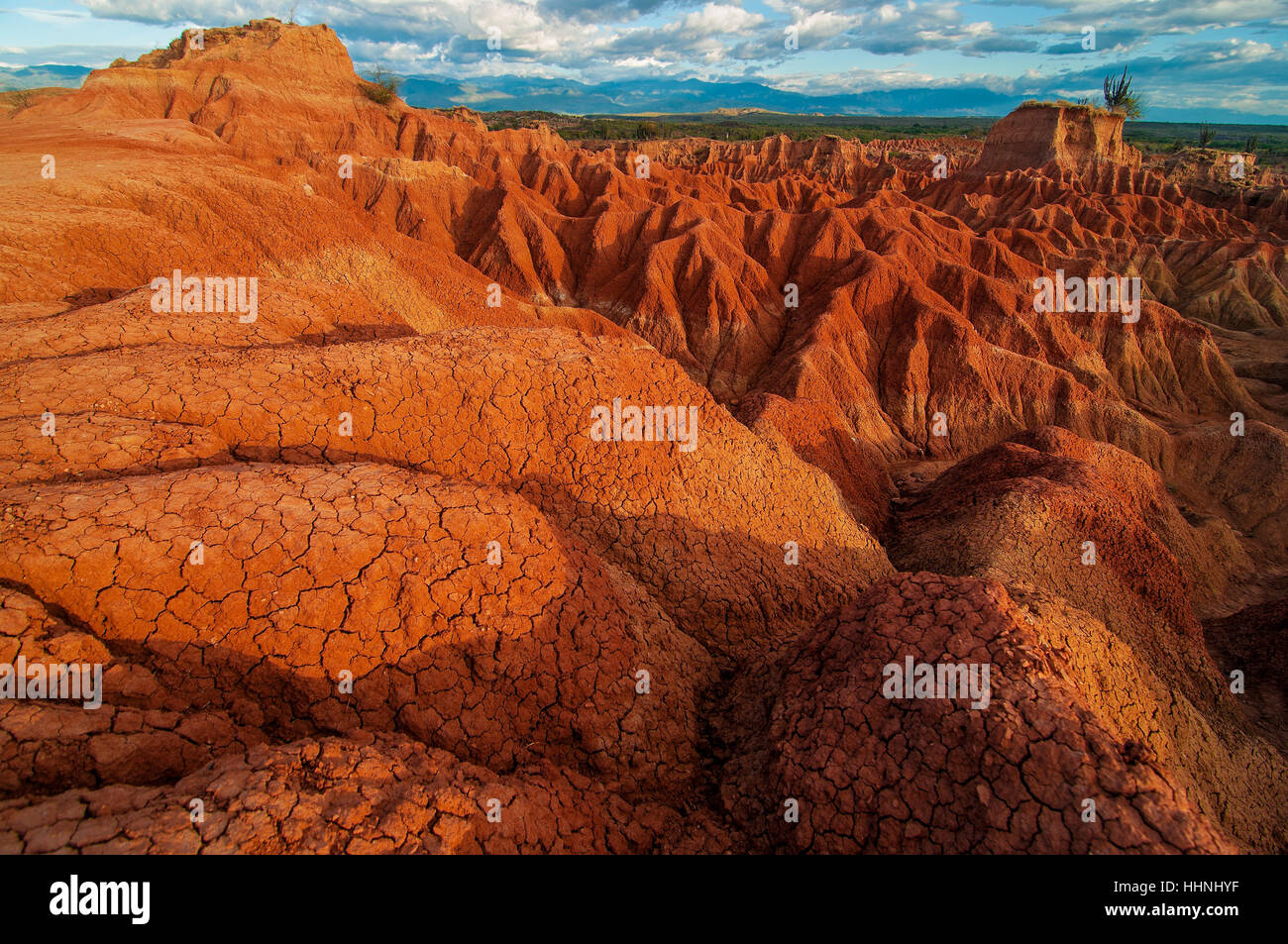 desert, wasteland, valley, colombia, red, pillar, blue, travel ...