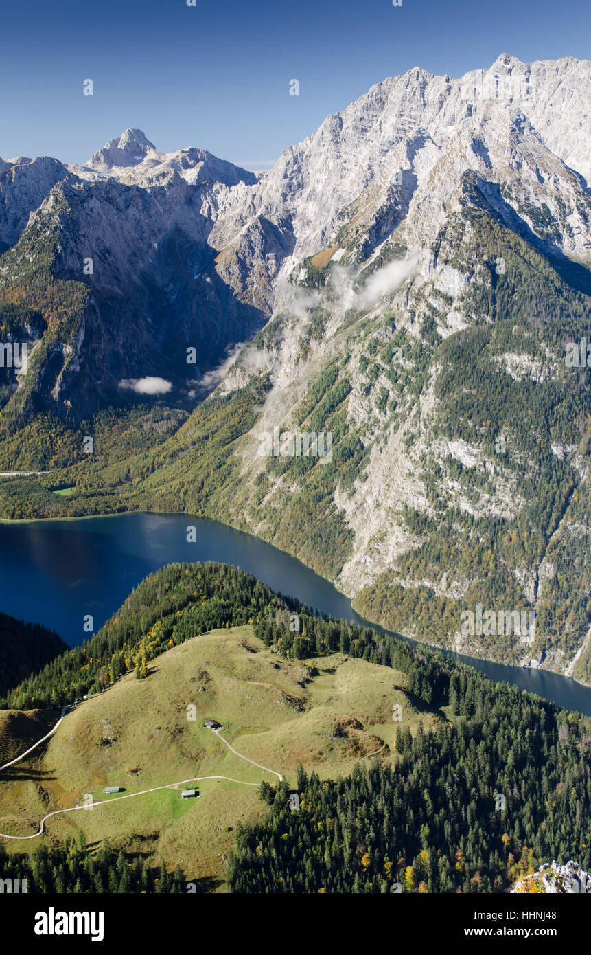 koenigssee and watzmann mountain Stock Photo - Alamy