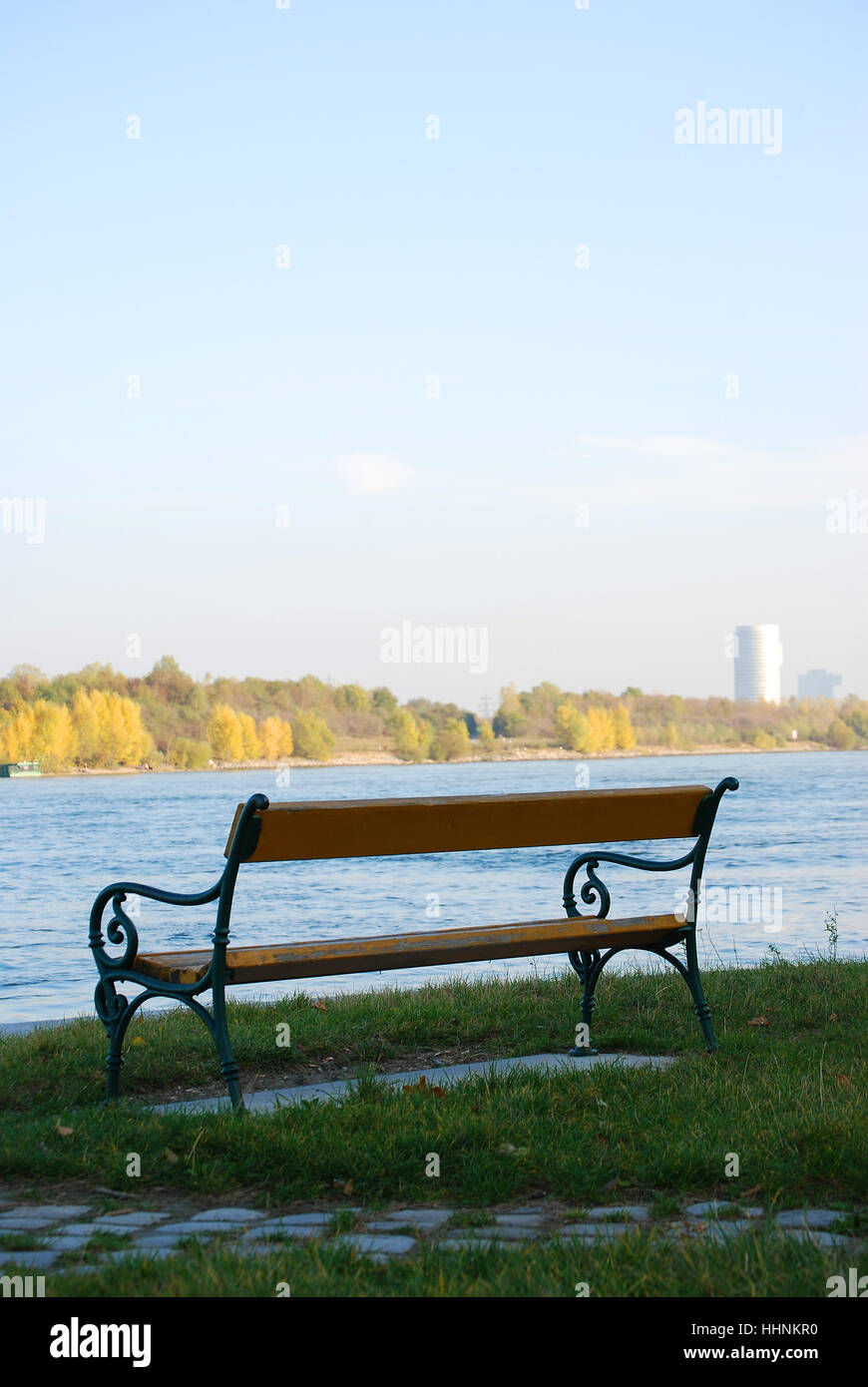 austrians, autumnal, danube, autumnal atmosphere, seat, bench, park ...