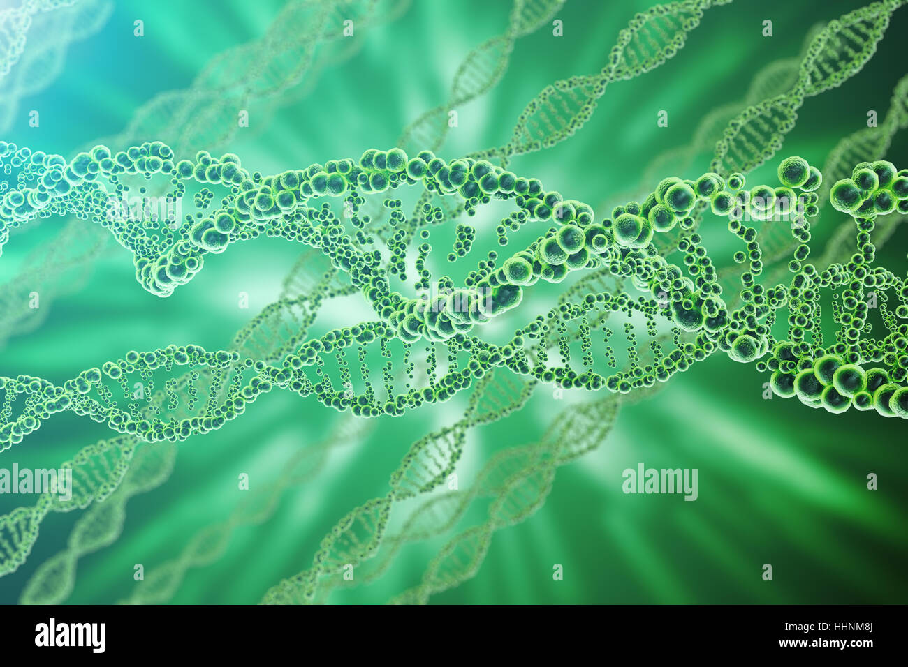 Digital illustration DNA structure in colourful background. Medicine ...