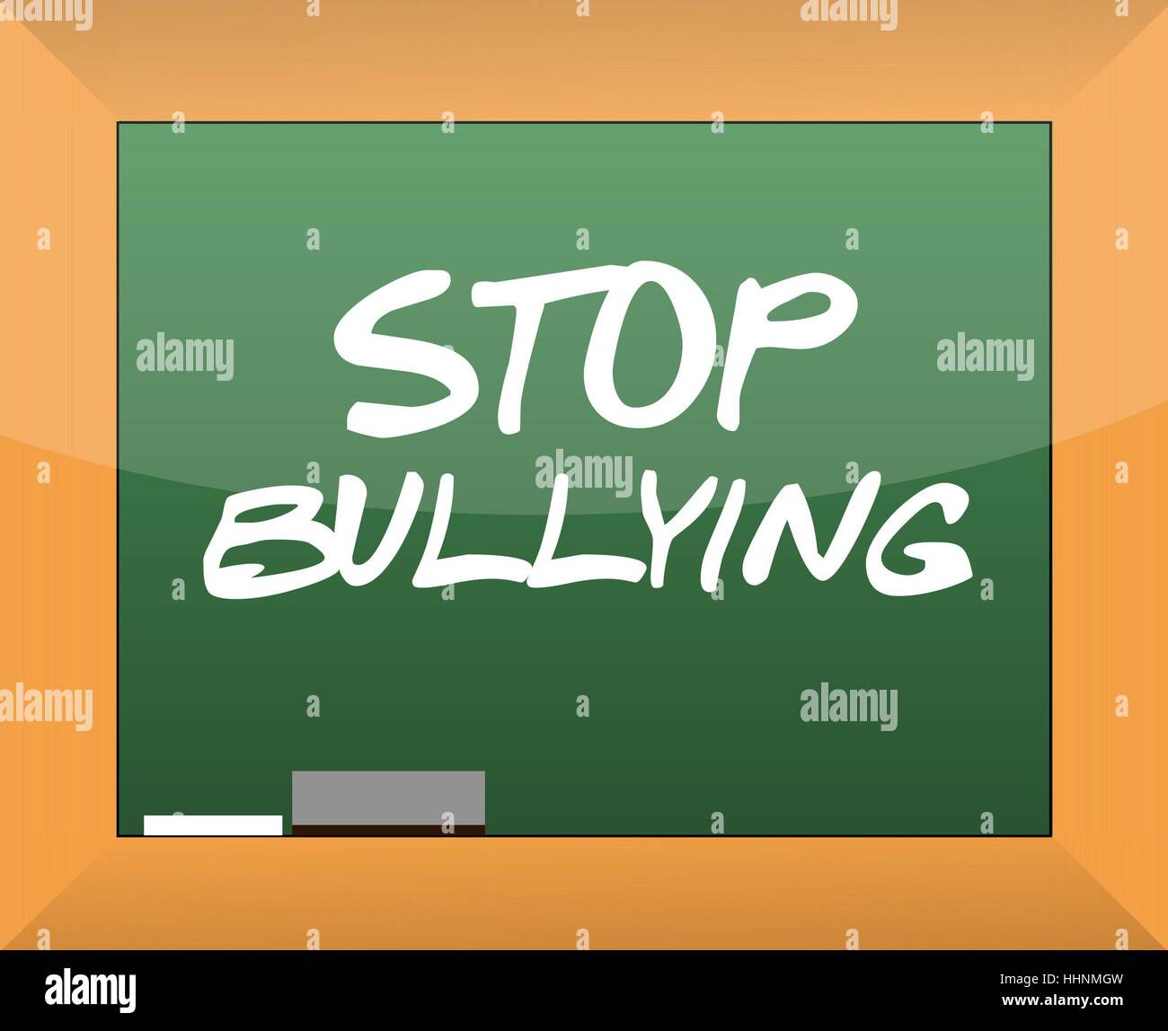 stop bullying text written on a blackboard illustration design Stock ...