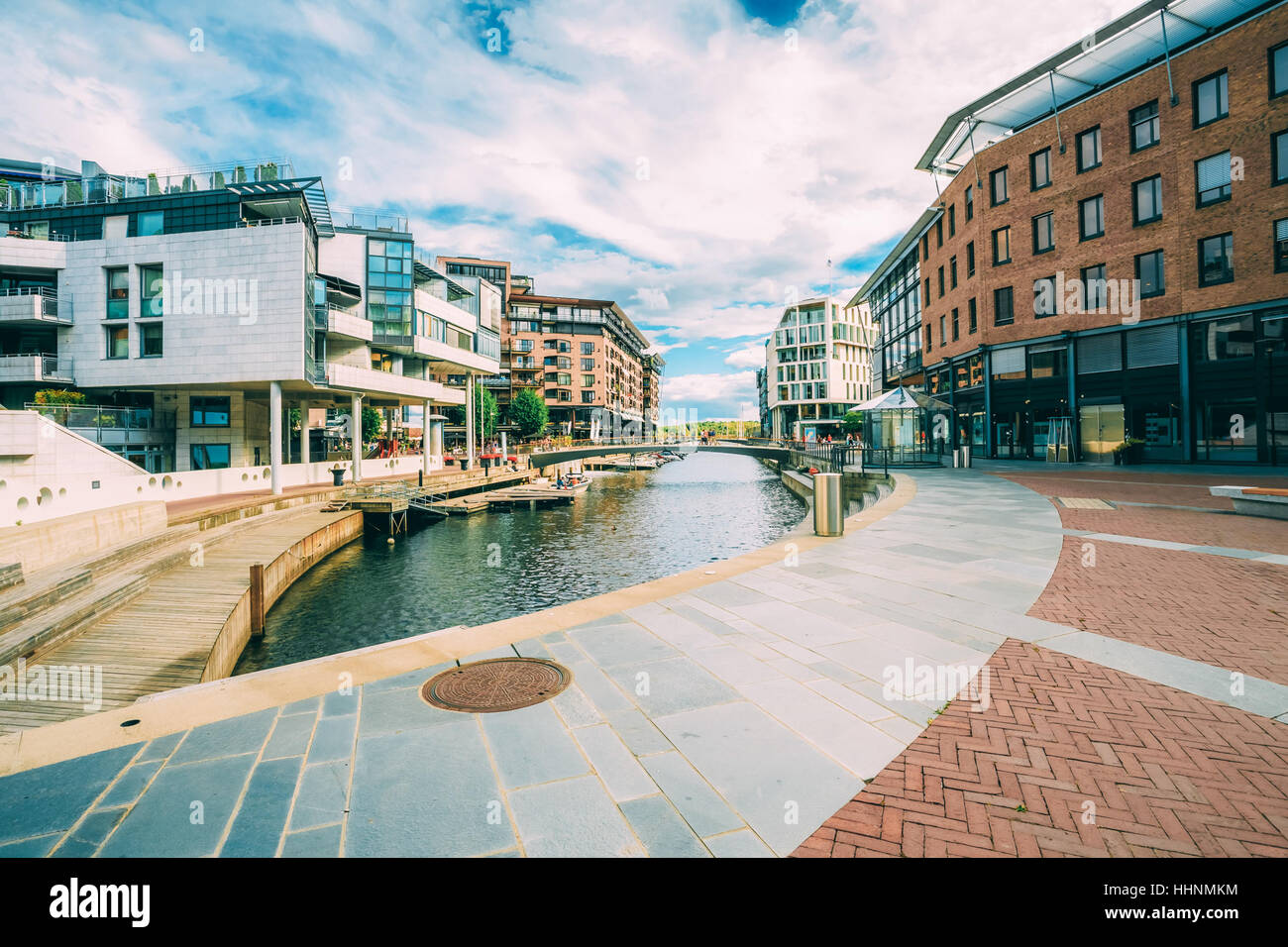 Typical Example Of Scandinavian Architecture. Exterior Building in Aker ...