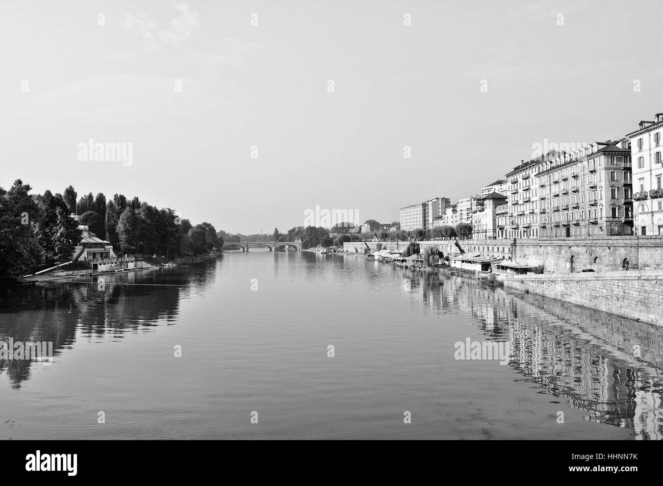 Fiume po torino italia Black and White Stock Photos & Images - Alamy