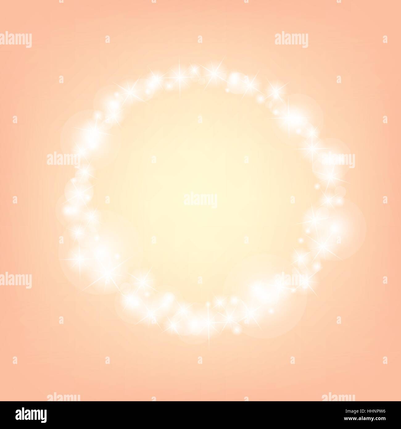 orange romantic sparkle abstract background, glitter sparking circle ...