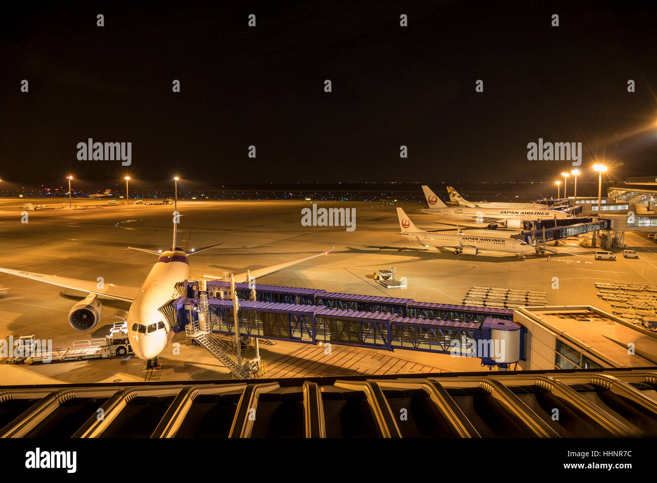 Chubu Centrair International Airport at Night, Aichi, Japan Stock Photo ...