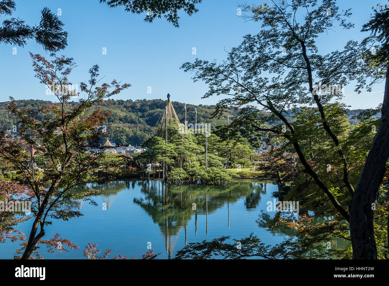 Kenrokuen Garden in Autumn, Ishikawa, Japan Stock Photo - Alamy