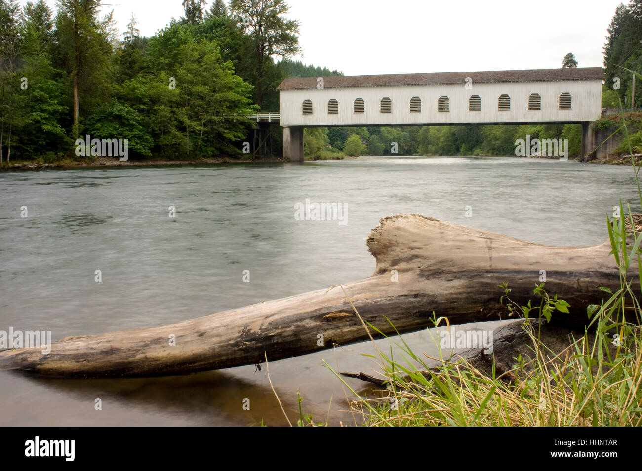 bridge, usa, stream, side view, north, wrapped, crossing, landscape ...