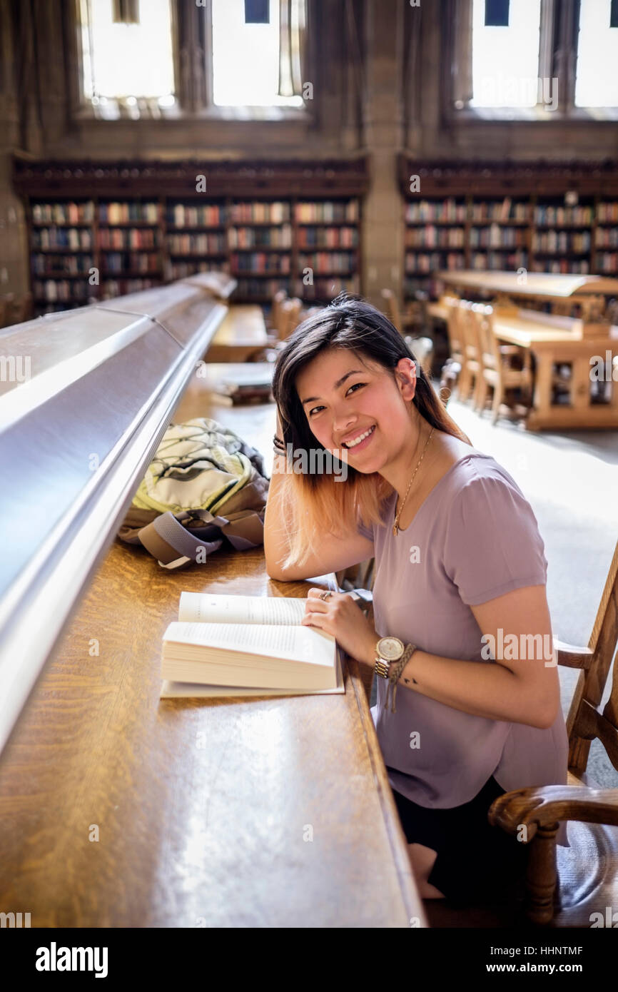 Book reading woman lamp hi-res stock photography and images - Alamy