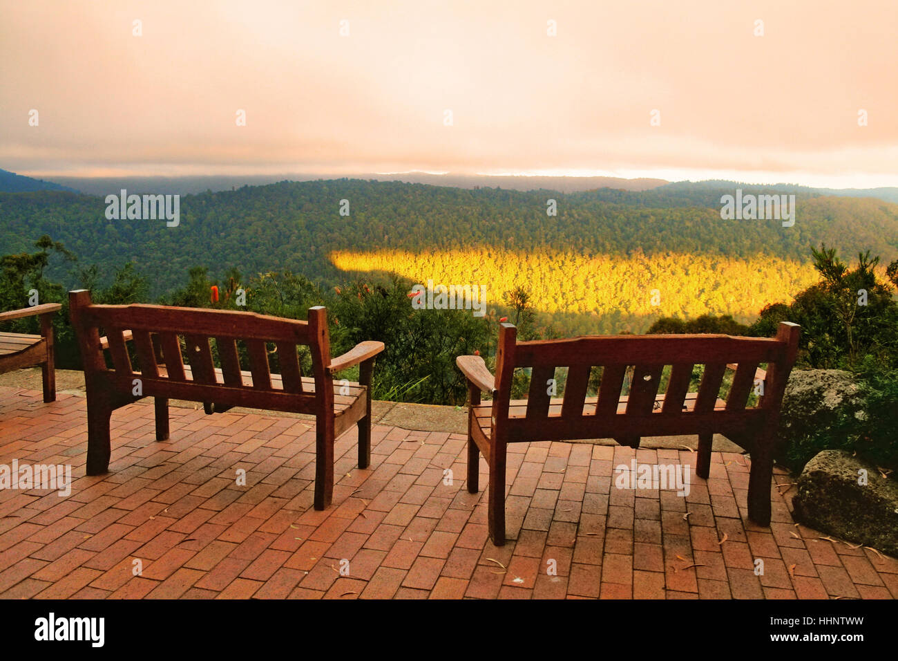 sunrise, benches, dawn, valley, seats, shine, shines, bright, lucent ...