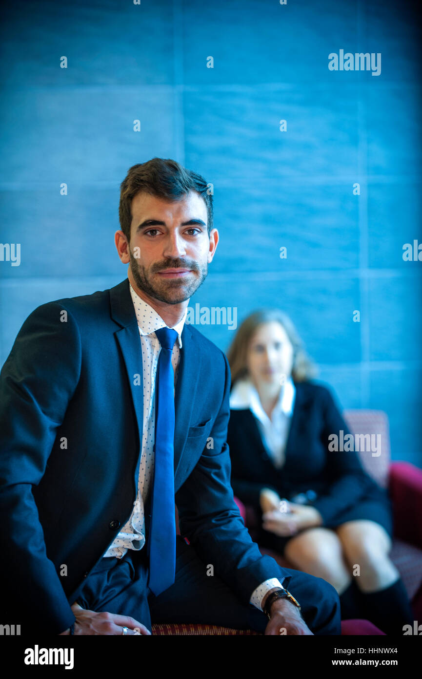 Portrait of smiling businessman Stock Photo - Alamy