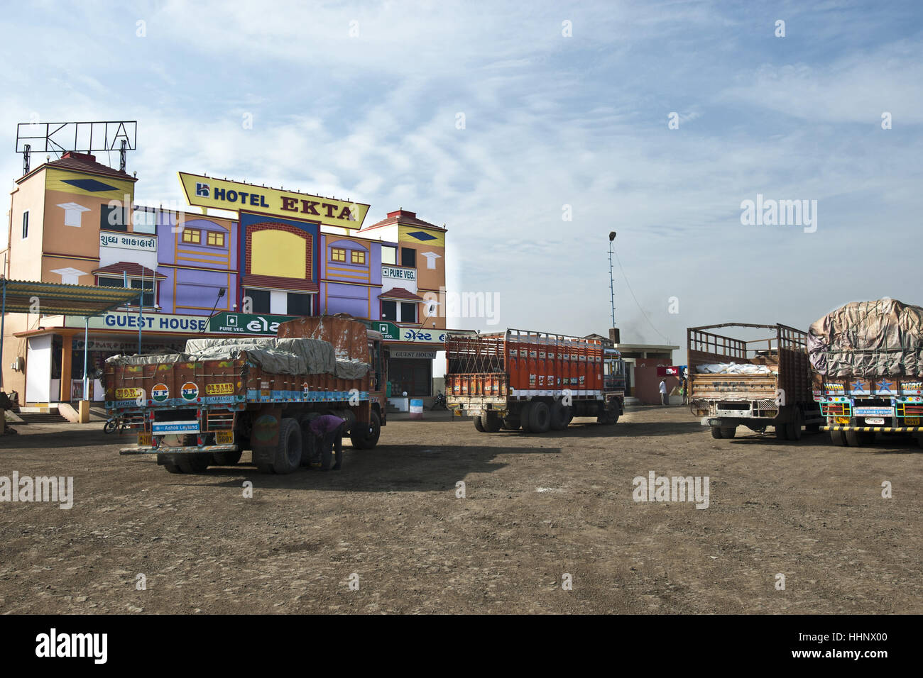 Indian truckstop hi-res stock photography and images - Alamy