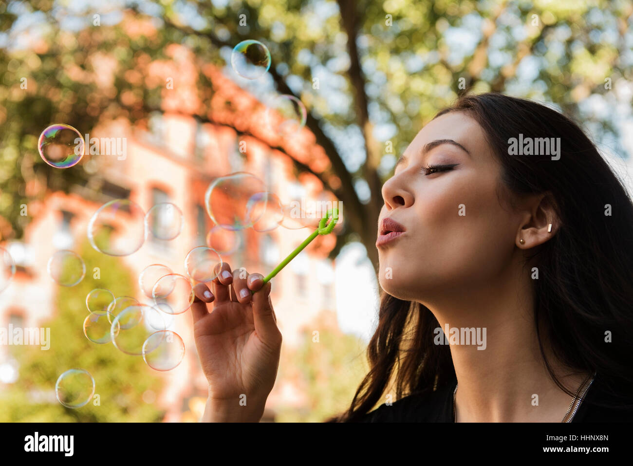 Blowing bubble in bubbles hi-res stock photography and images - Alamy