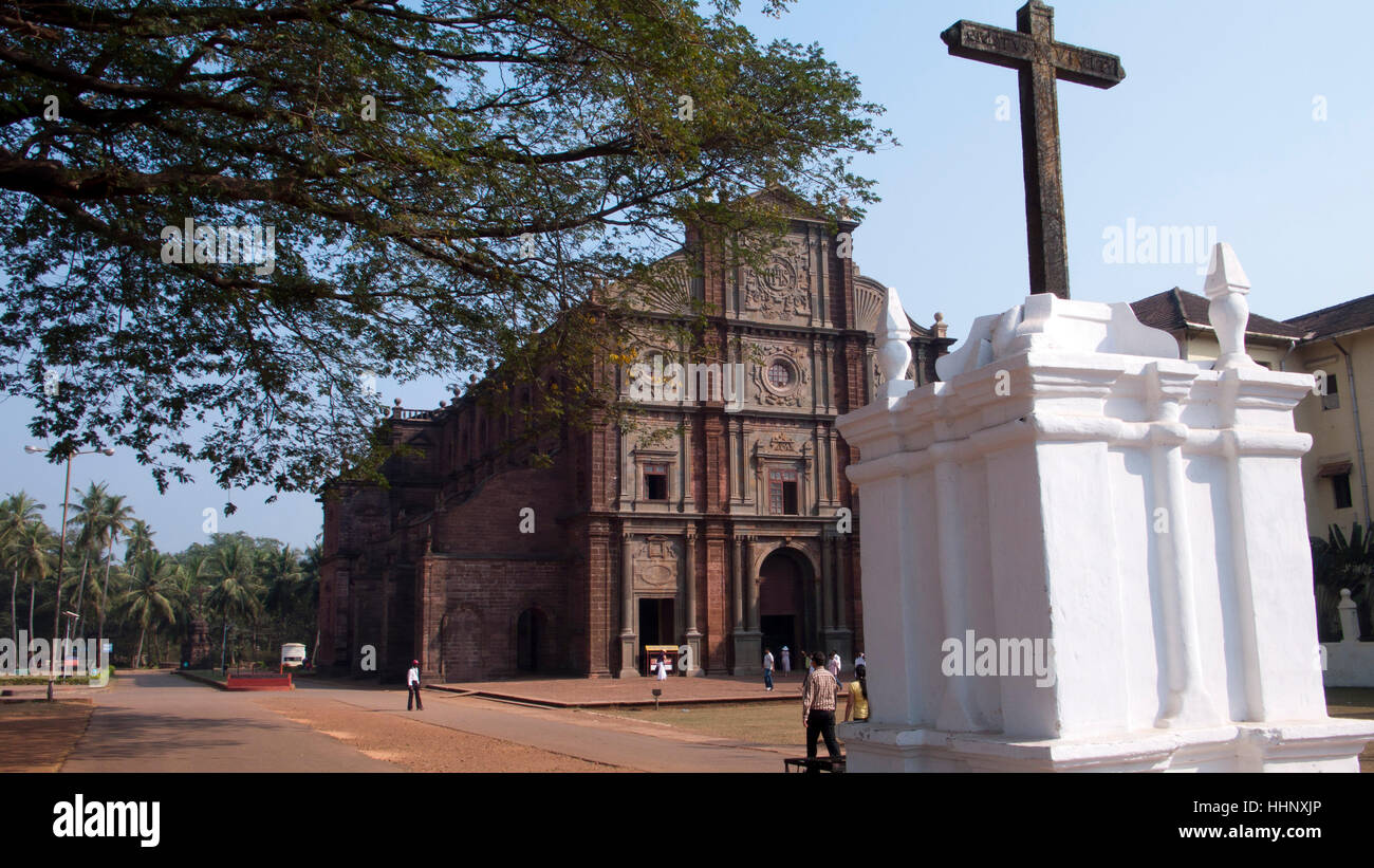 Portuguese colonial Basilica of Bom Jesus Old Goa, Goa, India Stock ...