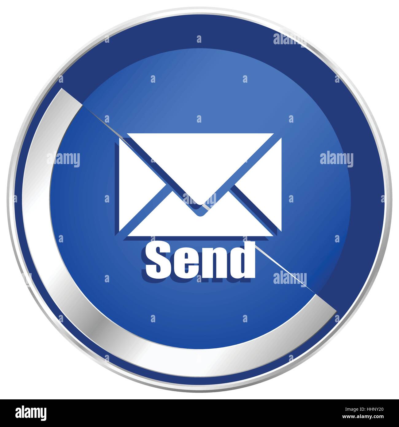 Send silver metallic web and mobile phone vector icon in eps 10 Stock ...