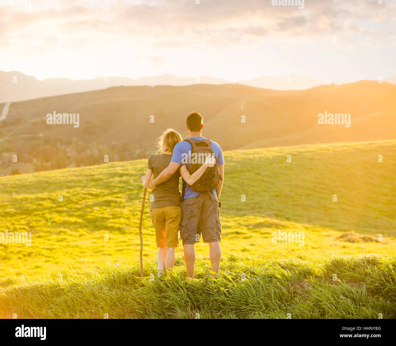 Group of people rear view hugging hi-res stock photography and images ...