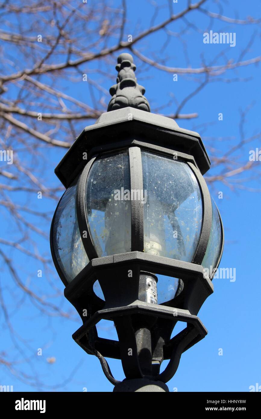 A light post on a close up view Stock Photo - Alamy