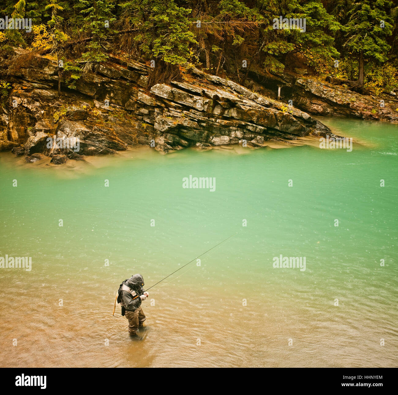 Fly fishing in alberta river hi-res stock photography and images - Alamy