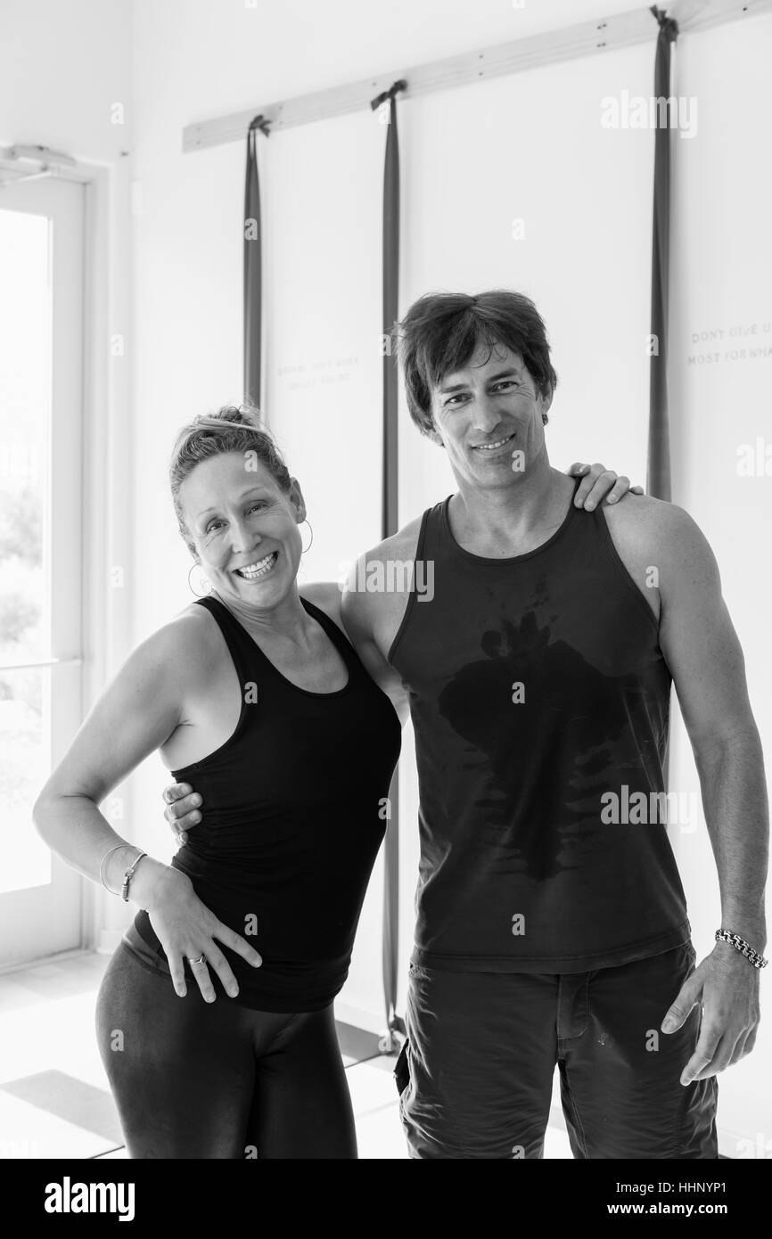 Woman exercise portrait in Black and White Stock Photos & Images - Alamy