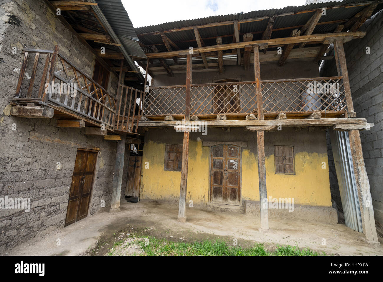 rustic colonial house details in Sigsig Ecuador Stock Photo - Alamy