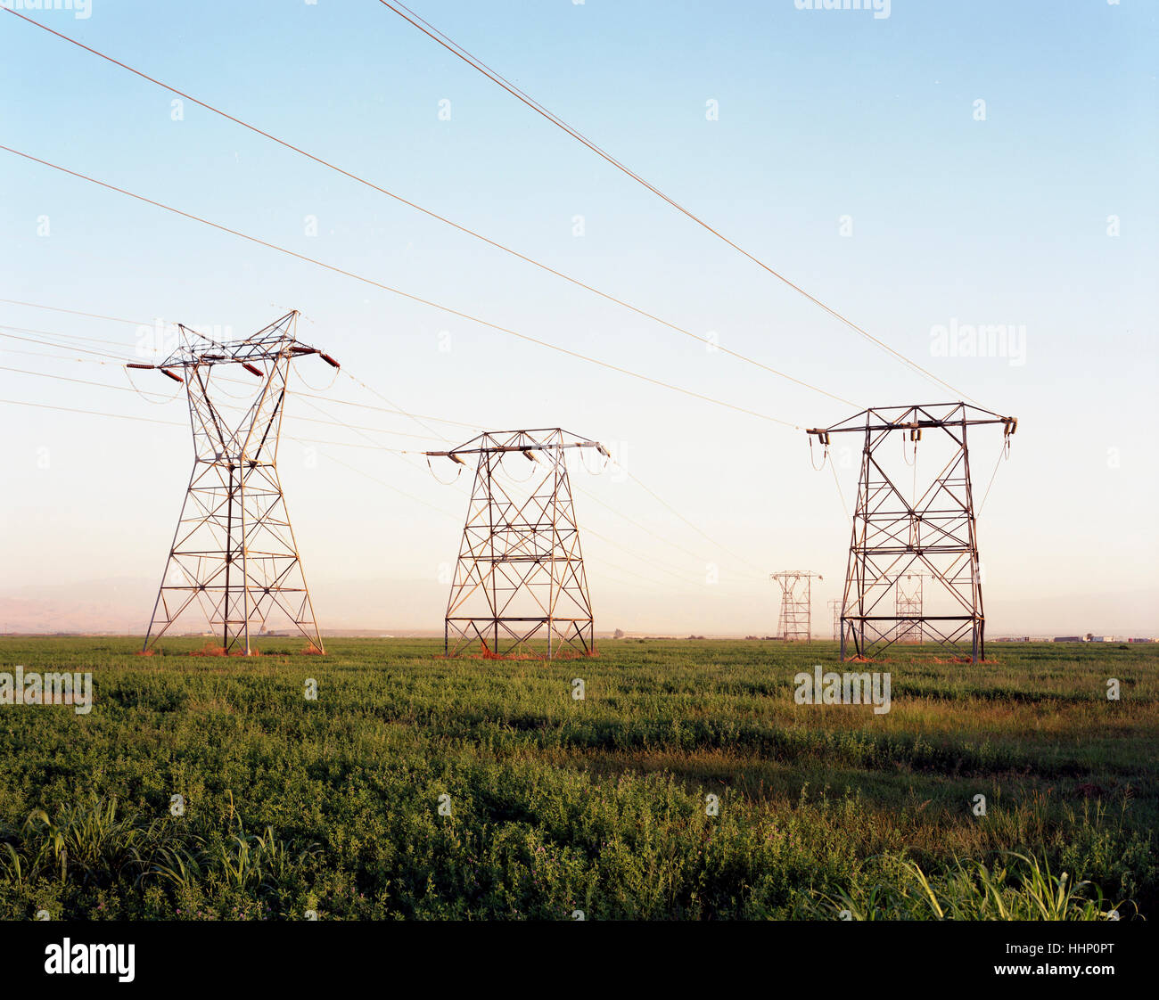 Pylons in the landscape hi-res stock photography and images - Alamy