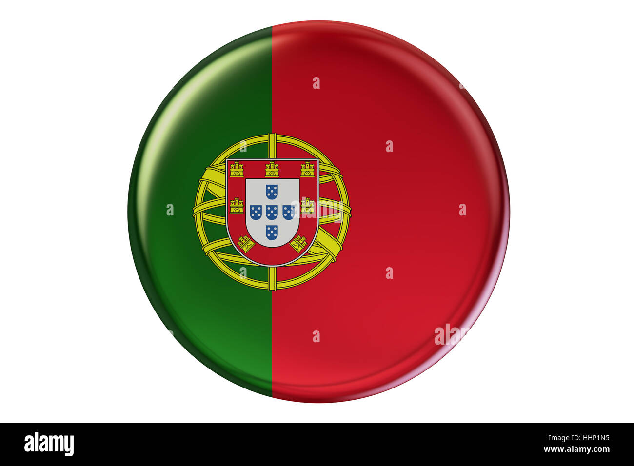 Portugal flag icon round hi-res stock photography and images - Alamy