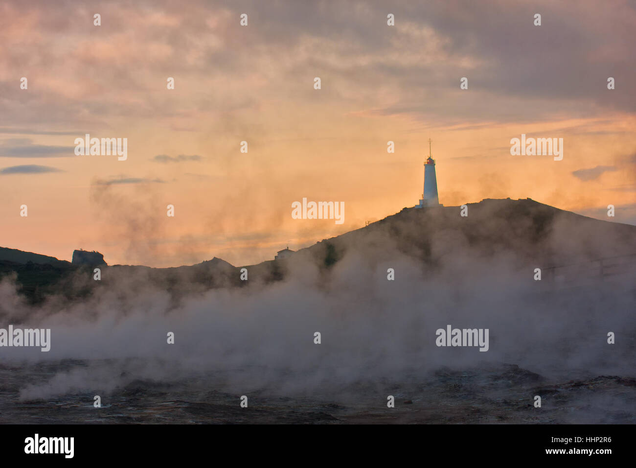 iceland, sulphur, brimstone, firmament, sky, lighthouse, vulcan ...