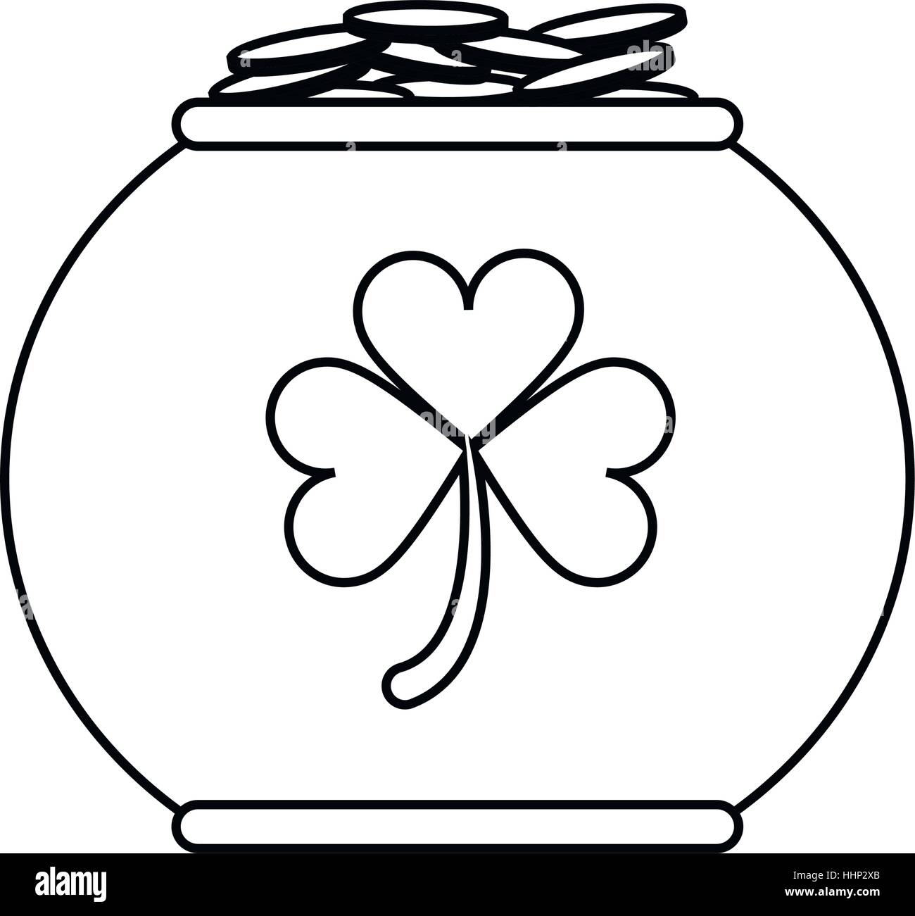 Shamrock outline hi-res stock photography and images - Alamy