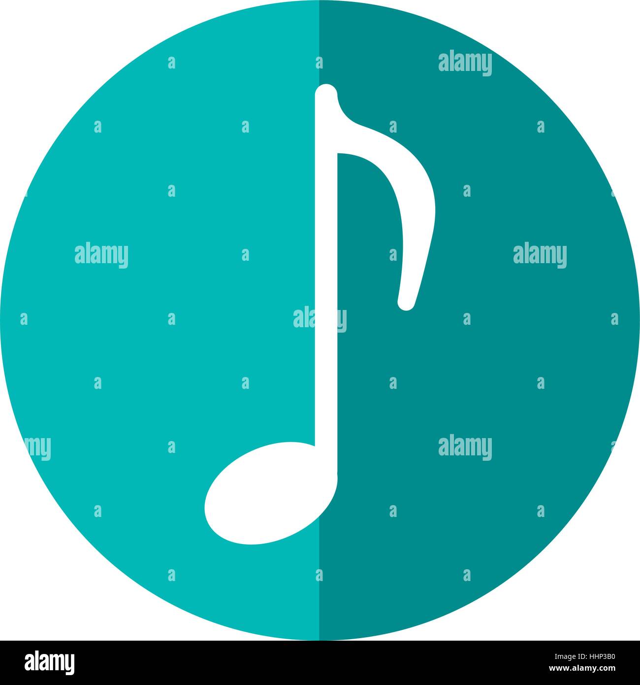 music note sound melody symbol shadow Stock Vector Image & Art - Alamy